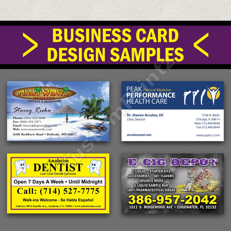 1000 FULL COLOR BUSINESS CARDS W/ YOUR ARTWORK READY TO PRINT - 2 SIDED ...