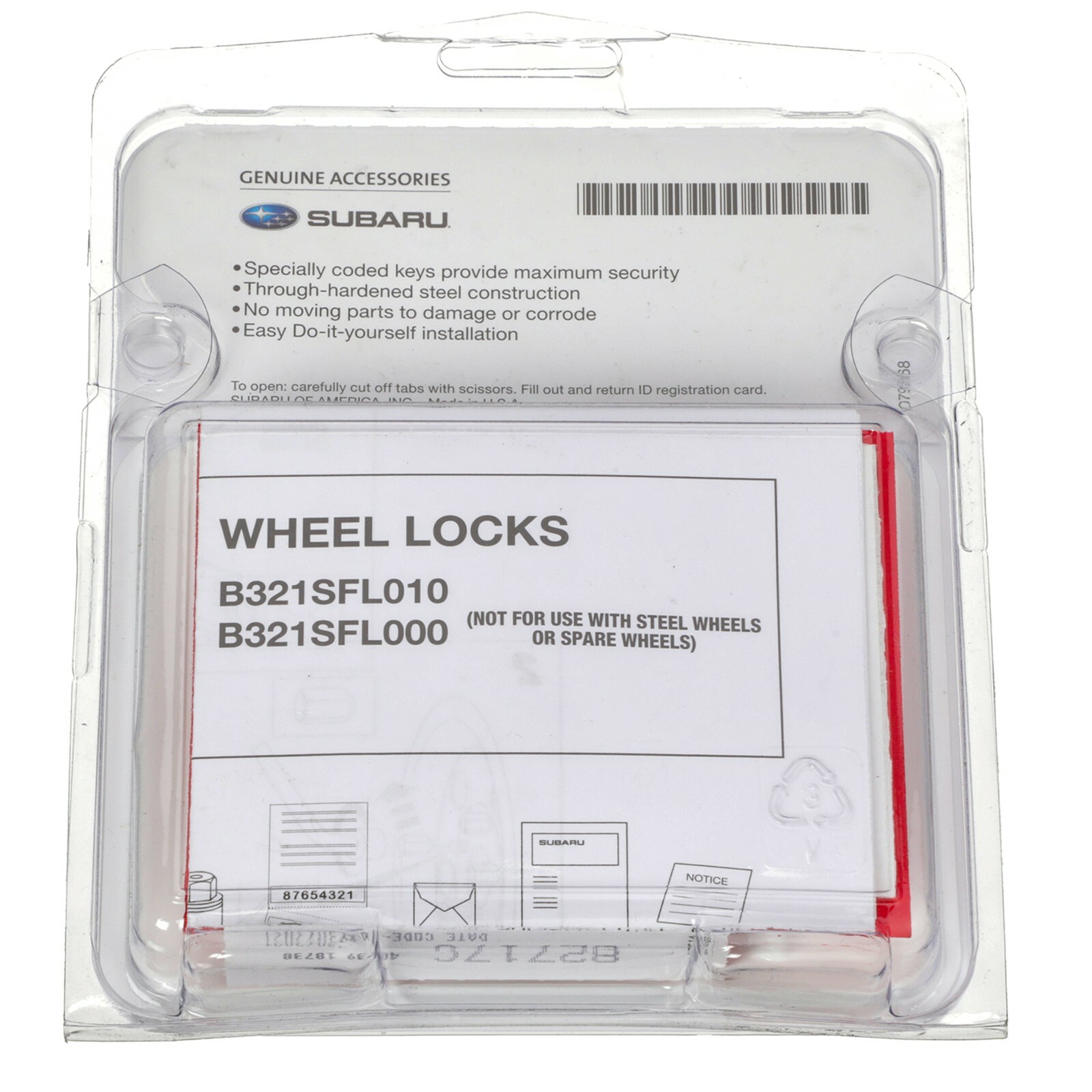 NEW OEM Subaru 2009-2025 Impreza Outback Alloy Wheel Lock Lug Nuts ...