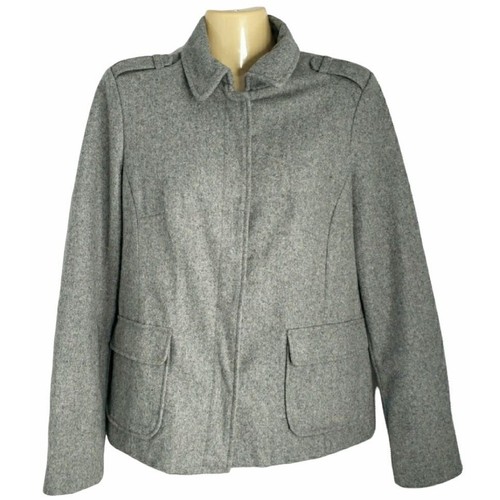 Gap Factory Peacoat Jacket Wool Blend Gray Women's Size Medium | eBay