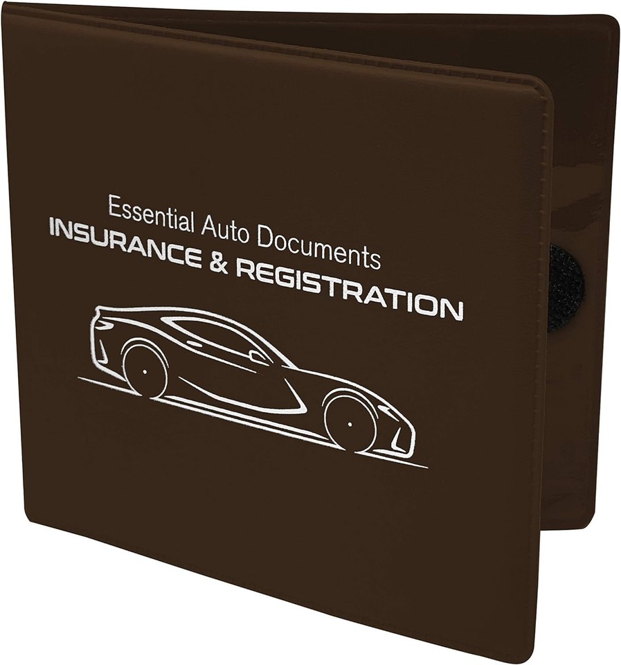 2 Pack Car Insurance and Registration Card Holder Premium Wallet for ...