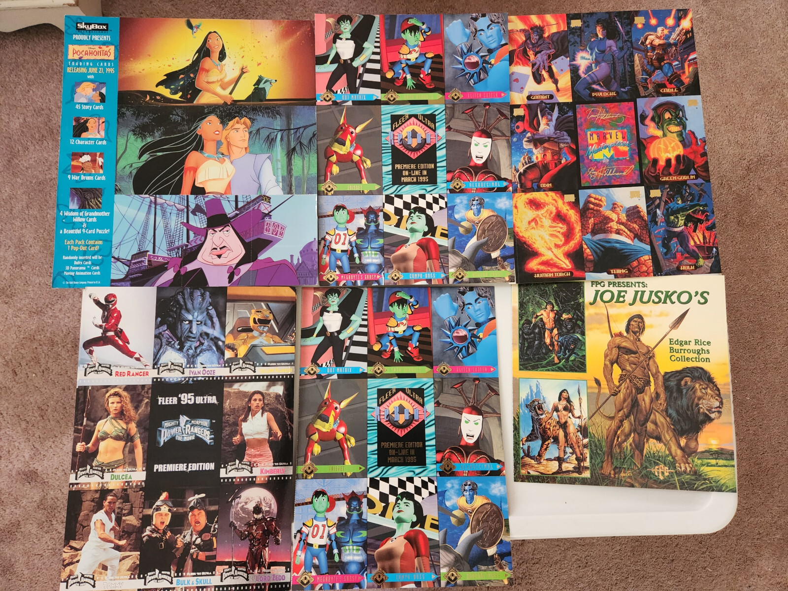 1990s Promo Card Lot of 44 uncut sheets/Large cards and 109 individual ...