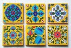 Decorative Handmade Traditional 2 x 2 inch Ceramic Tiles Multicolor ...