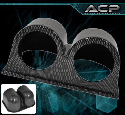 Universal 52MM Dual 2 Hole Gauge Pod Meter Dash Holder Carbon Fiber | eBay