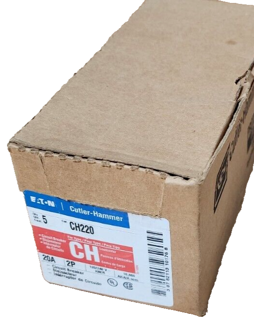 (QTY:1) Cutler Hammer CH220, 2 Pole 20Amp, 120/240V Circuit Breaker ...