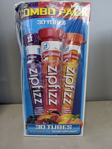 Zipfizz Healthy Energy Drink Mix Combo Pack 30 Tubes - Grape, Fruit ...