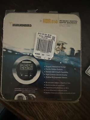 Humminbird HDR 650 Black, White, or Chrome Bezel-In Dash Digital Depth ...