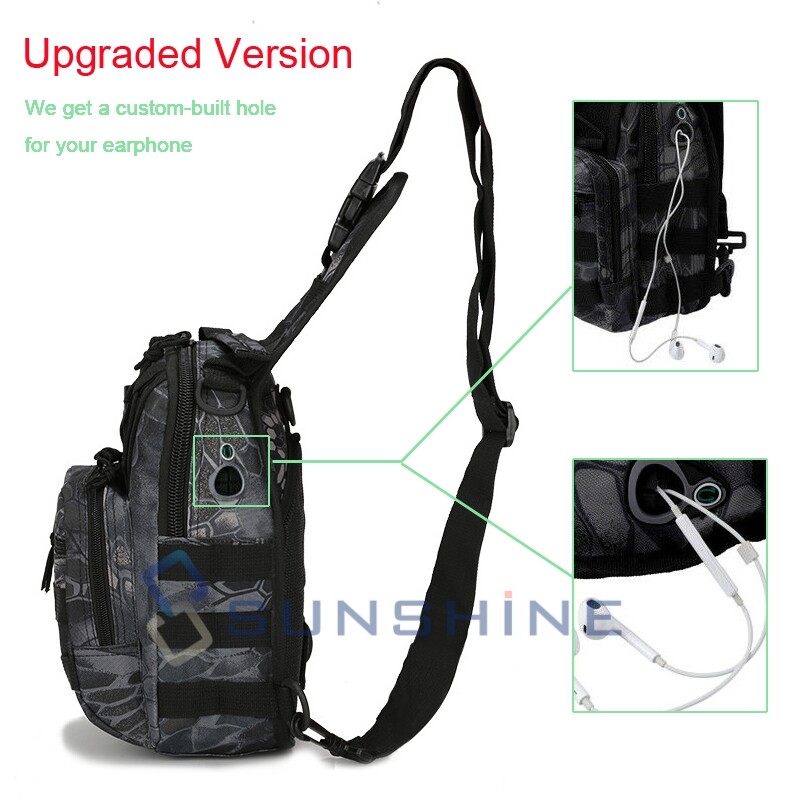 Men's Military Canvas Chest Satchel School 11x9x7" Laptop Shoulder ...