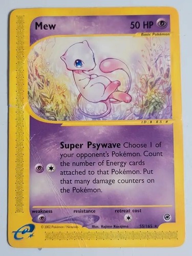 Pokemon e-card Mew 55/165 creased | eBay