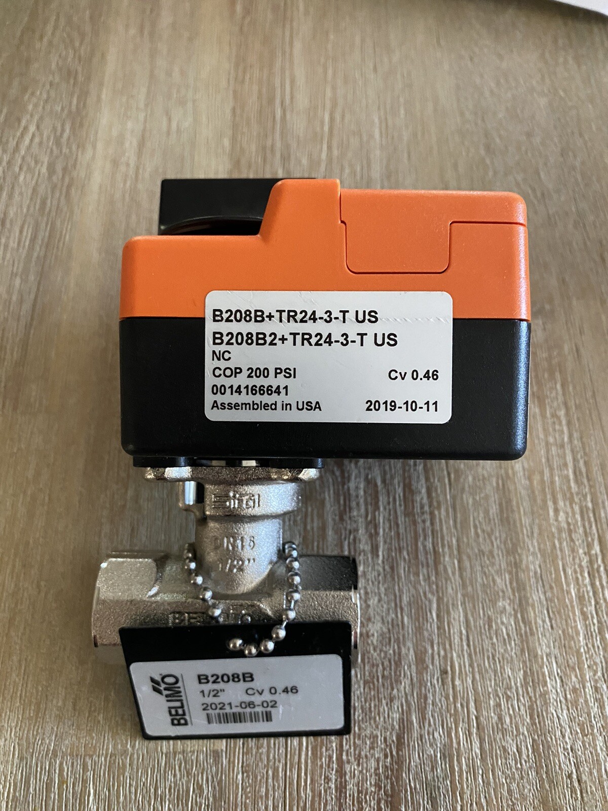 BELIMO Flow Control Valve | 1/2" FNPT | Electric Actuator 24V AC/DC ...