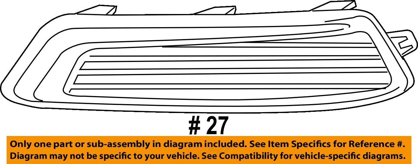 Chevrolet GM OEM 14-16 Impala Front Bumper Grille-Trim Cover Right ...