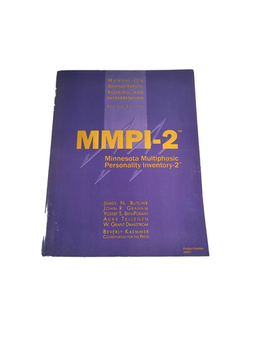 MMPI-2 (Minnesota Multiphasic Personality Inventory-2) Revised Edition ...