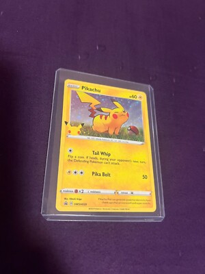 Pikachu Basic Hp 60 Lightning Holo #SWSH039 Pokemon 2020 Card. Pre ...