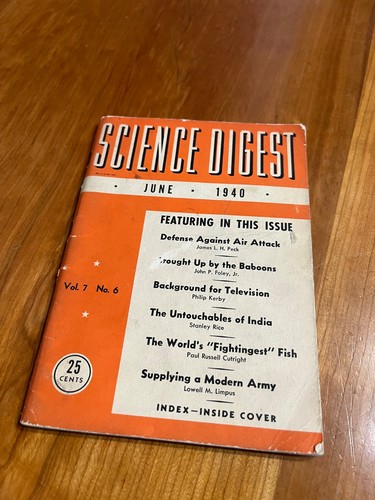 June 1940 Science Digest Magazine | eBay