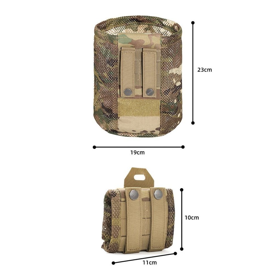 Functional MOLLE Mesh Net Dump Pouch with Drawstring for Easy Gear ...