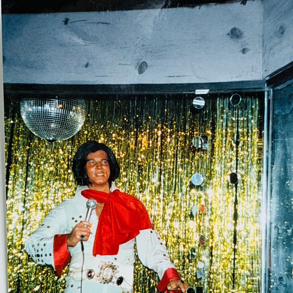 Vintage Color Photo Elvis Presley Wax Impersonator Stage Performance ...