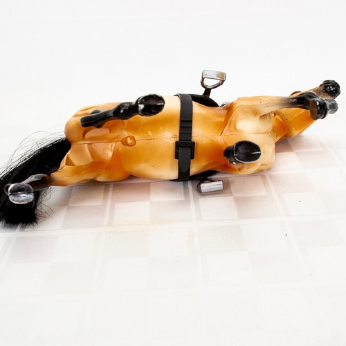 VTG 1988 Marchon Grand Champion 6" Tan Horse Figurine w Riding Saddle ...