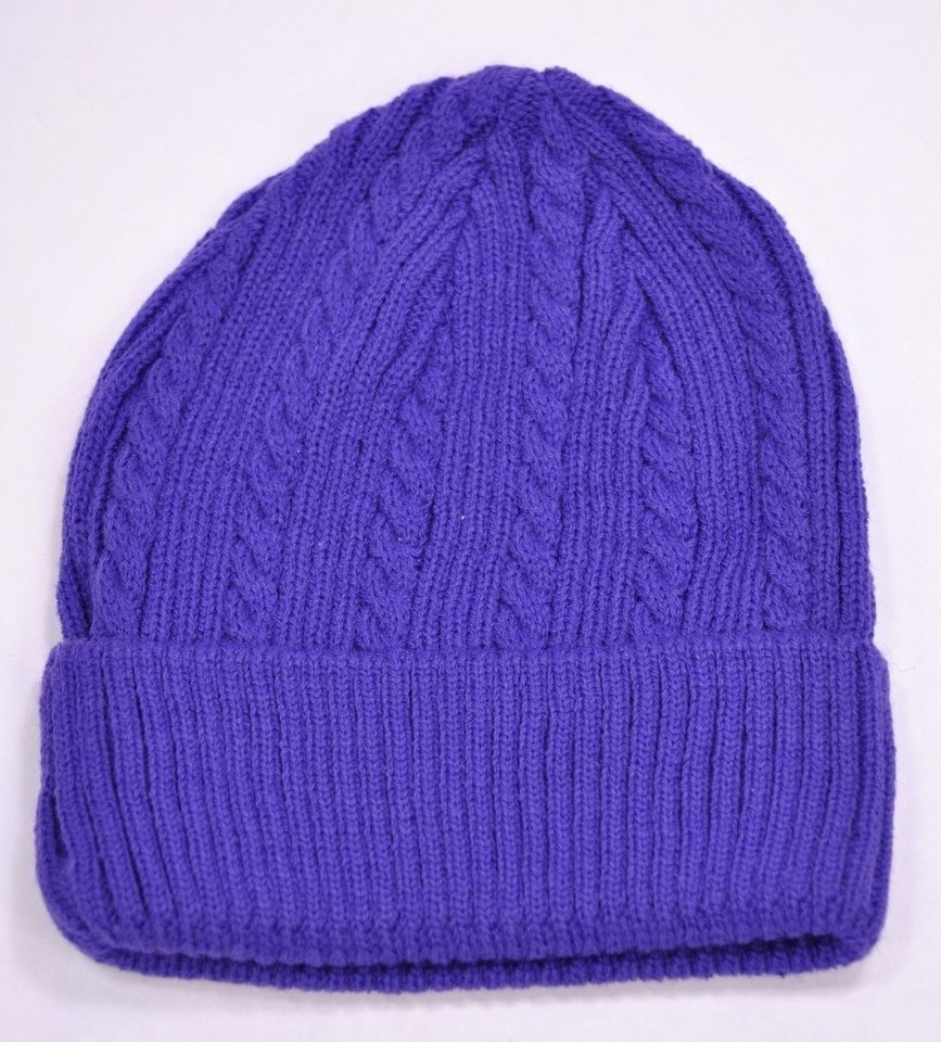 New Fall Cable Knit Cuff Hats Ski Beanie Stretch Fit Soft Warm Skully ...