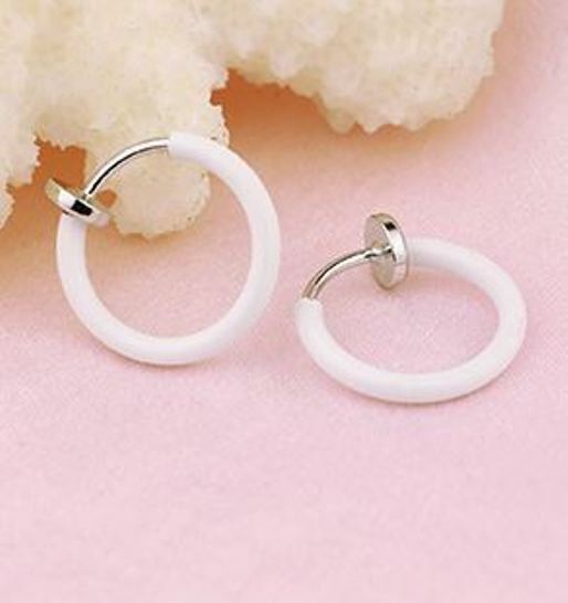 1 Pair Spring Clip On Hoop,Ear Ring,Earrings,Ear Bone Ear Cuff ½" 13MM ...