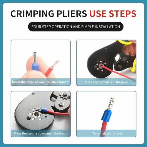 16-6 Mini Electrical Handle Pliers Adjusting Ratchet Ferrule Crimping ...