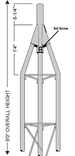 ROHN 25G 20' Self Supporting Tower with 25AG Top Section with Set Screw ...