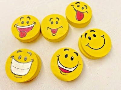 Smile Round Erasers Pack 12 | eBay UK