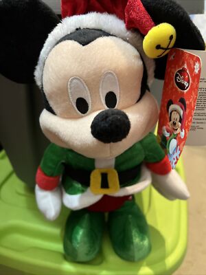 Animated Plush Mickey Mouse Christmas Elf Sings Deck The Halls Dances ...