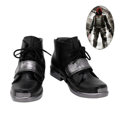 Batman Arkham City Red Hood Shoes Cosplay Men Boots | eBay
