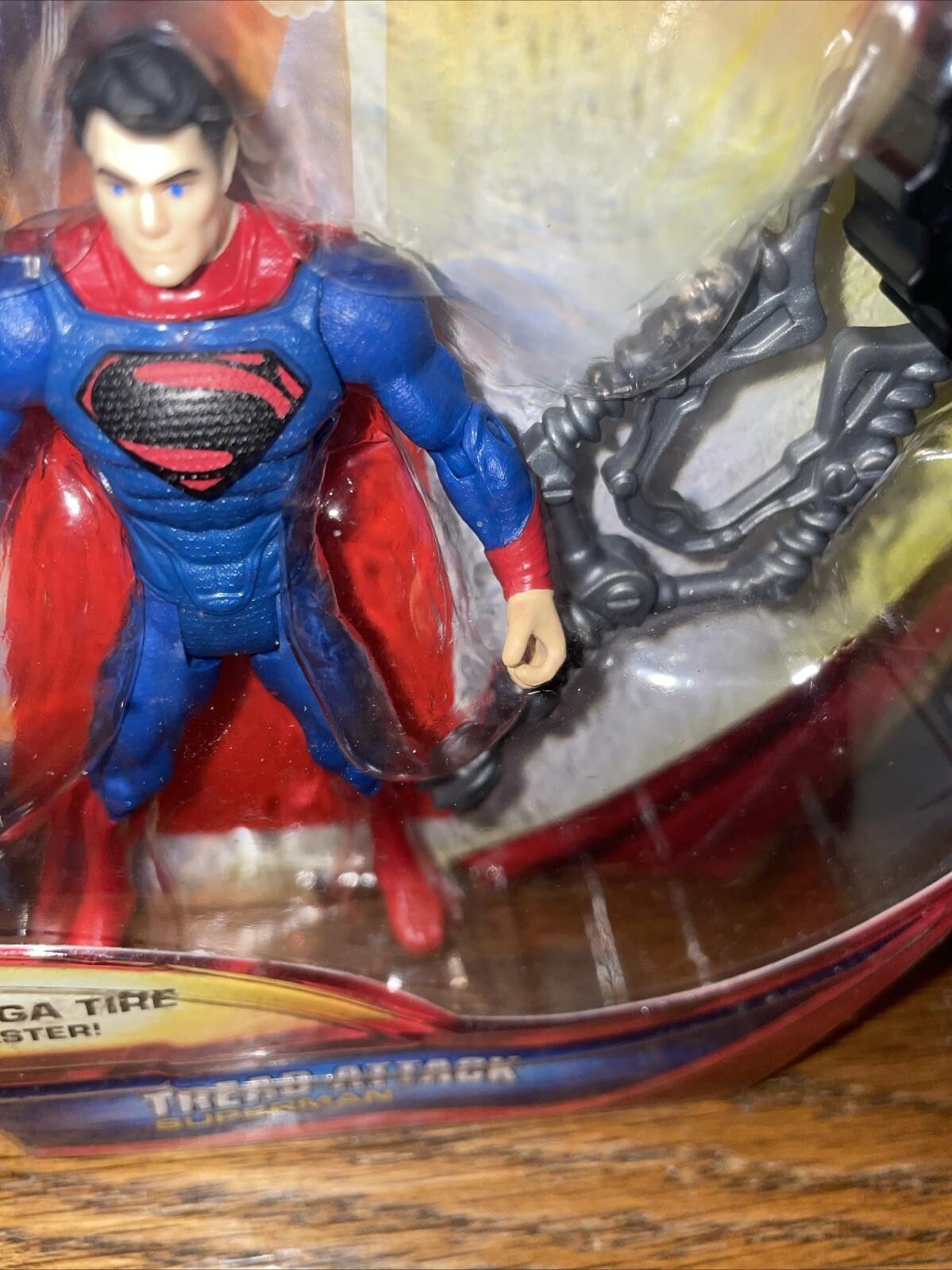 Superman Man of Steel Tread Attack 4” Figure Mega Tire Blaster New 2013 ...