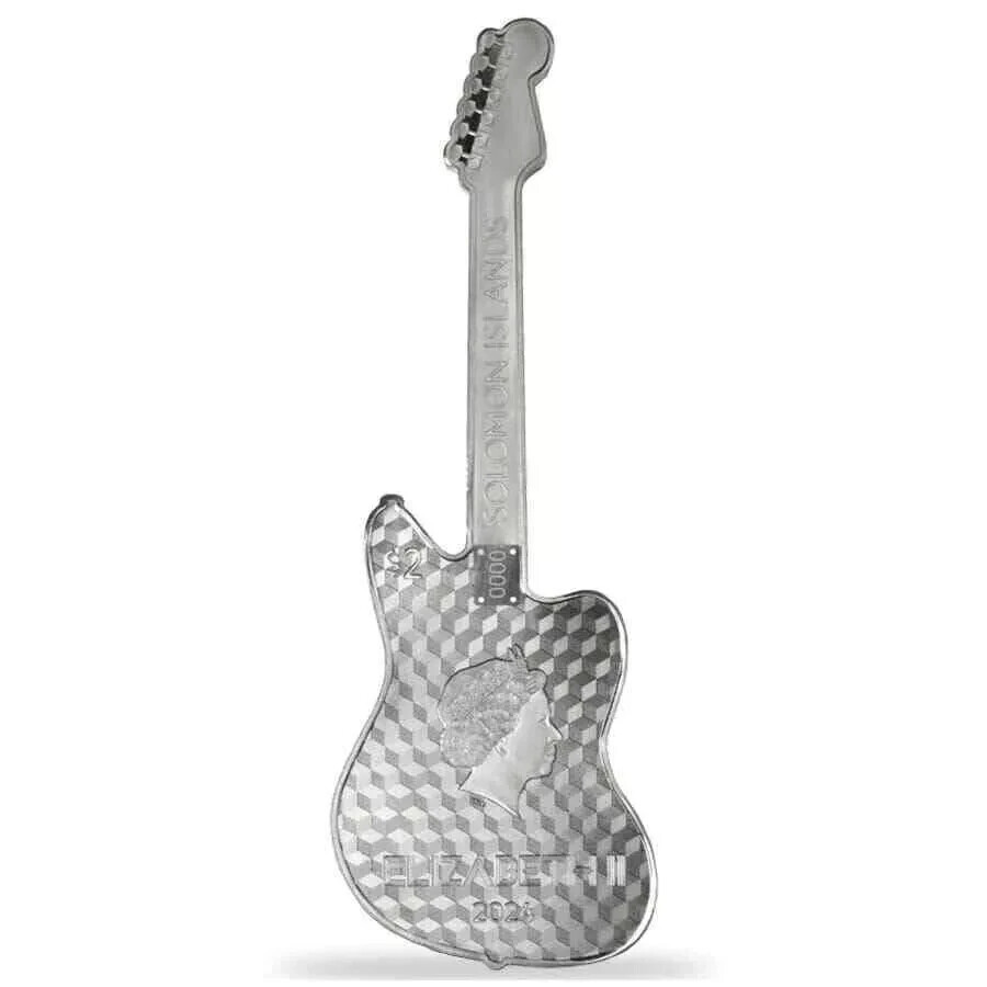 2024 Pamp Suisse Fender Jaguar Guitar Shaped 1 oz Reverse Proof Silver ...