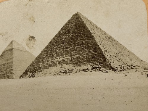 Egypt Gizeh La Third Of Pyramids Photo c1868 Stereo Albumin Vintage | eBay