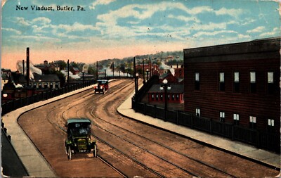 Postcard Butler PA New Viaduct Early DB vtg automobiles B2 | eBay