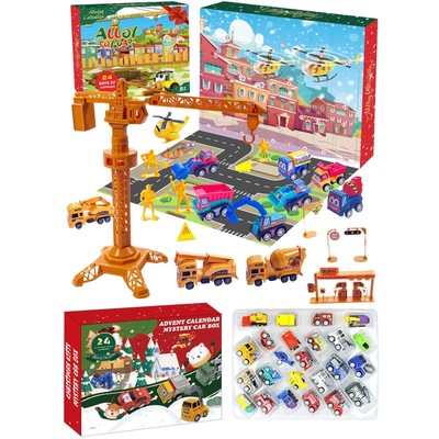 Christmas Countdown Toys Gifts 24 Days Countdown Truck Car Engineering ...