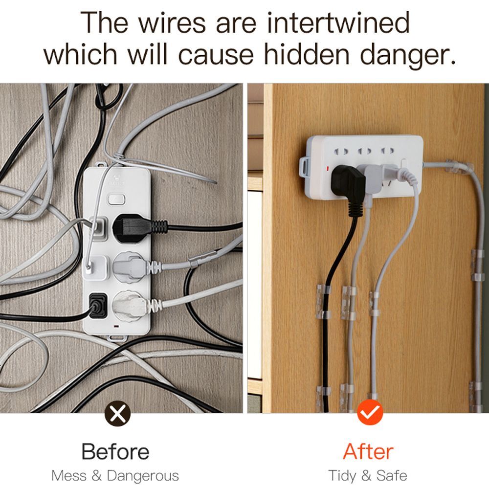 Socket Holder Plug Fixer Sticker Punch-free Wall-Mounted Power Strip ...