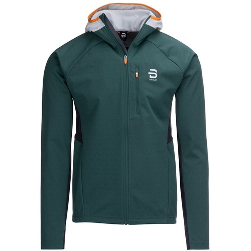 Bjorn Daehlie North Jacket Mens Medium Green Hooded Softshell Full-Zip Ski Rain | eBay