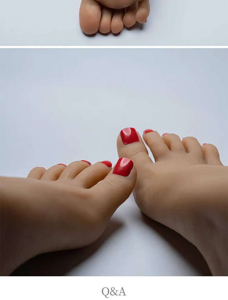 Female Mannequin Foot Simulation Silicone Feet Model Nail Art Practice ...