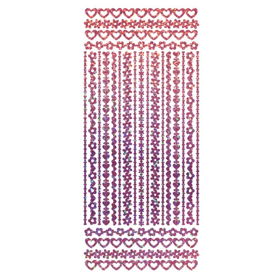 Border Diamond Sparkle Peel Off Sticker Borders Edge Card Making Craft ...