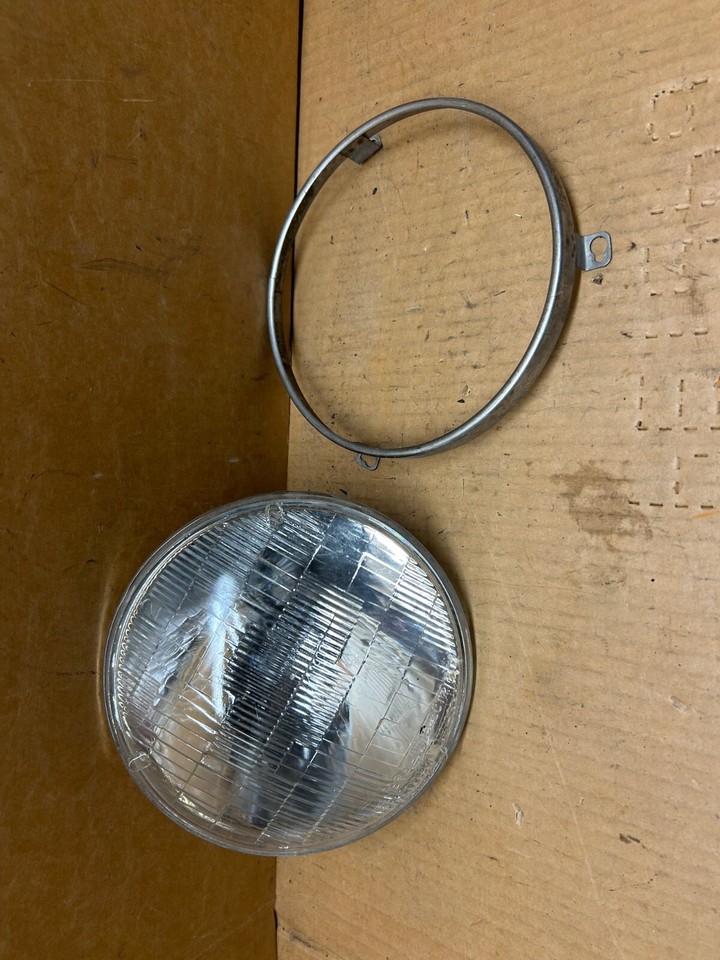 68-70 AMC JAVELIN REBEL RAMBLER HEADLIGHT BULB 7” #2 HIGH BEAM &TRIM ...