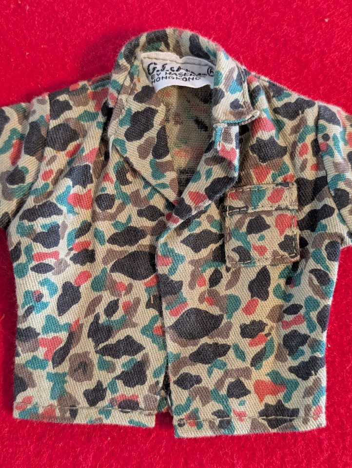 VINTAGE 1965 'ONE POCKET' HASBRO JAPAN GI JOE ACTION MARINE CAMO SHIRT ...