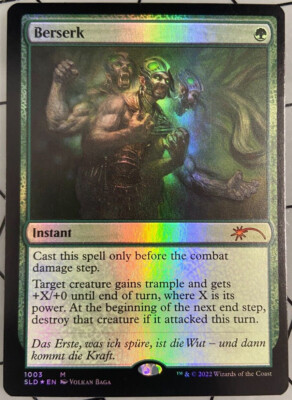 mtg magic berserk FOIL ENGLISH secret lair drop series 2022 green ...