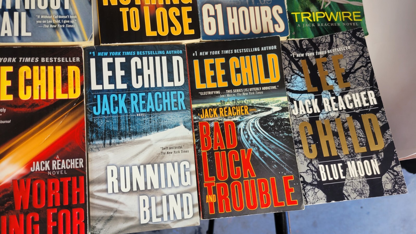 Lee Child Paperback Books Jack Reacher Series:Best Selling Novels Used ...