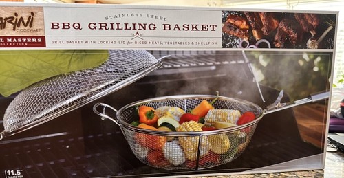 Parini Stainless Steel BBQ Grilling Basket With Locking Lid for sale ...
