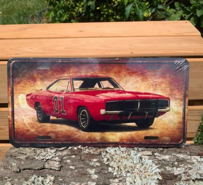 Dukes of Hazzard General Lee 01 Orange 69 Charger Rebel Auto License ...