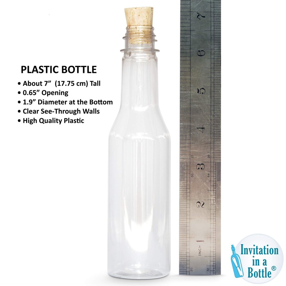 Plastic Bottles & Corks Set 20 - Clear PET Plastic Potion Bottles with ...
