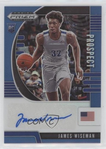 2020 Prizm Draft Picks Prospect Blue 124/149 James Wiseman Rookie Auto ...