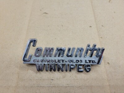 Community Chevy Winnipeg Manitoba MB Metal Car Dealership Dealer Emblem ...