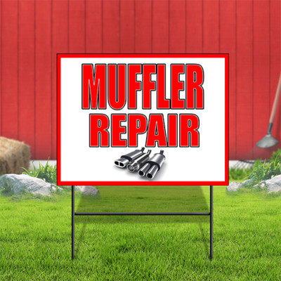 Muffler Repair Coroplast Sign Plastic Indoor Outdoor Yard Sign | eBay