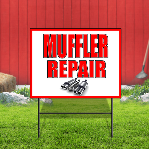 Muffler Repair Coroplast Sign Plastic Indoor Outdoor Yard Sign | eBay