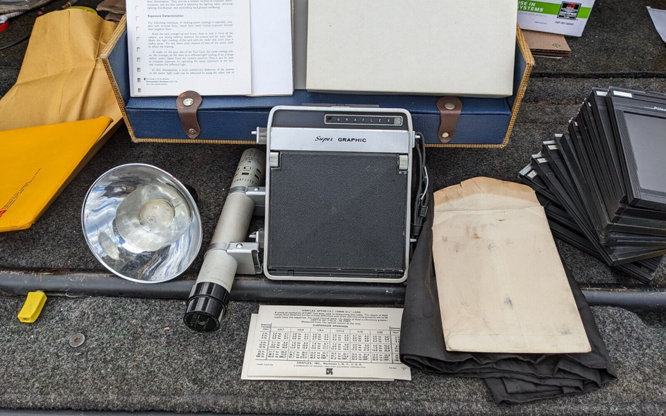 Graflex 4x5 Super Speed Graphic Camera Kit with Flash Backs Case | eBay