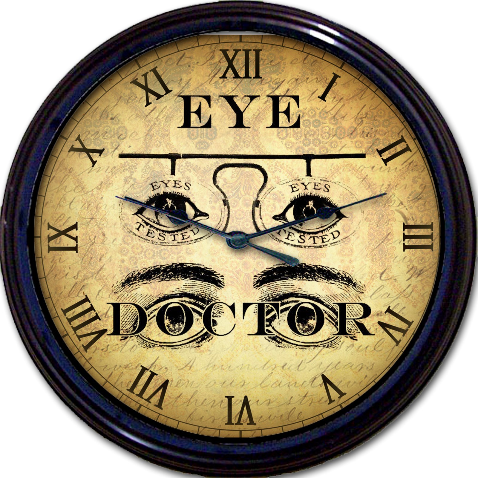 Eye Doctor Optometrist Ophthalmologist Wall Clock Eyes Tested Optical ...