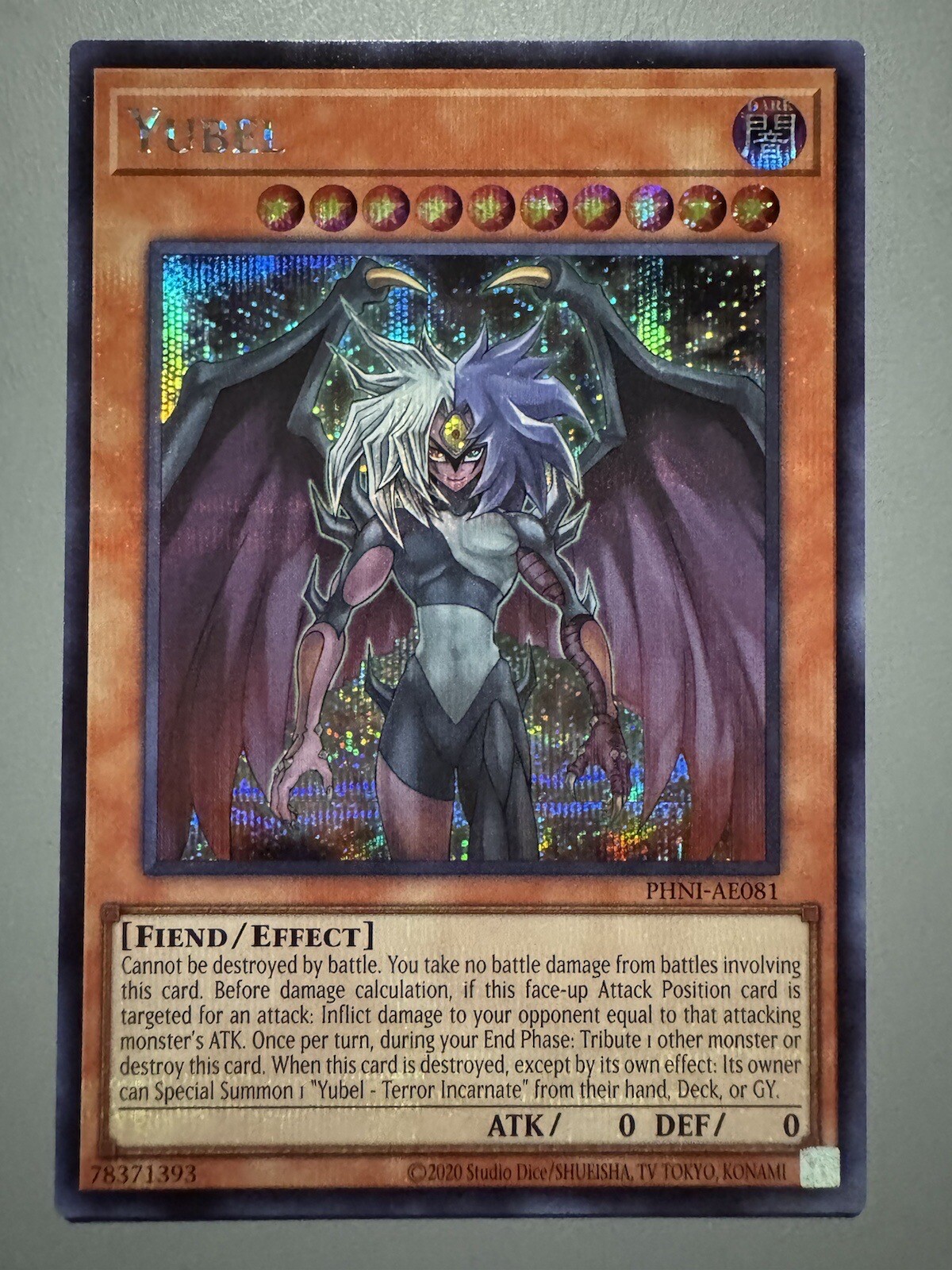 YUGIOH YUBEL (FIEND EFFECT) ASIA ENGLISH EDITION PHNI-AE081 SECRET RARE ...